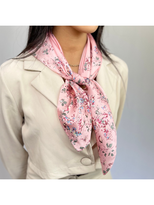 Foulard Fleur Cerisier Rose - Foulards Carré | Foulards Imprimés